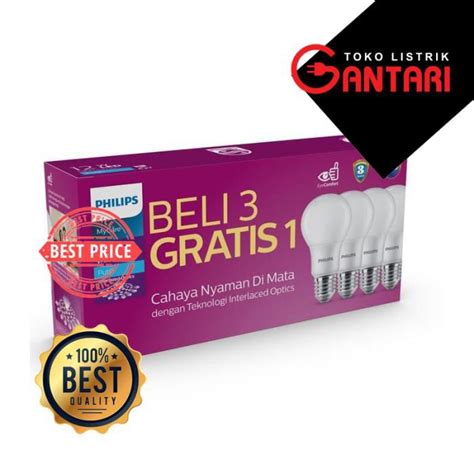 Jual Lampu Philips Led 12 Watt Promo Multipack MyCare Bulb 12w 3 Gratis