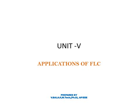 PDF Application Of Fuzzy Logic Controller