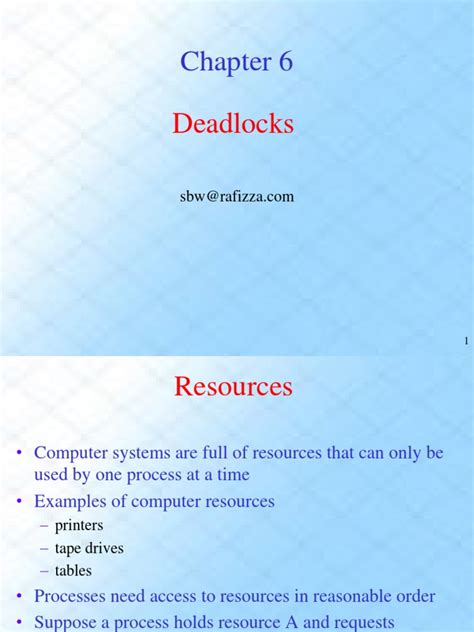 Operating System Deadlock Pdf Computing Computer Science