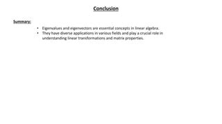 Understanding Eigenvalues And Eigenvectors PPT Presentation PDF