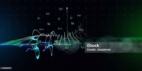 추상 배경에는 색상 격자와 흐릿한 선이 포함되어 있습니다 가상 공간의 기술 3d 와이어프레임 다각형 개념 빅 데이터 비즈니스