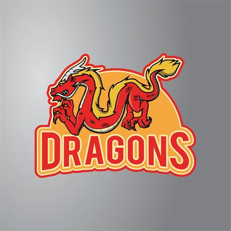 Red Dragon Illustration Design Badge 19483522 Vector Art At Vecteezy