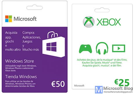 Microsoft: Disponibili le Gift Card
