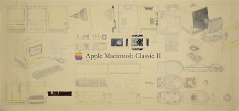 Technical Drawing Apple Macintosh Classic Ii 2018 On Behance