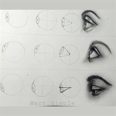 How To Draw Eye In Different Angles Eye Drawing Drawing Tutorial Hand Art Drawing