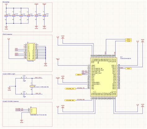 how to connect a stm32f4xxxre on a custom pcb stmicroelectronics