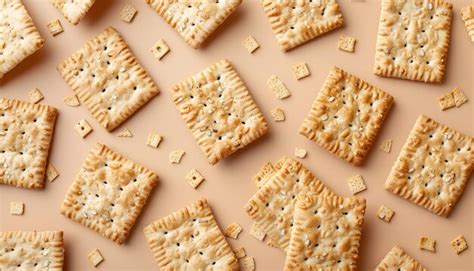 Fresh Crunchy Crispbreads On Beige Background Flat Lay Premium Ai Generated Image