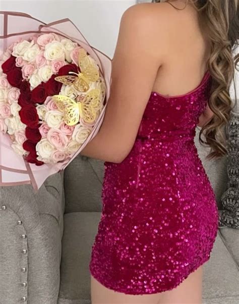 Elegant Sequin Homecoming Dress Short Party Gown Fg5621 Formalgowns