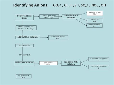 Qualitative Analysis Of Anions Flow Chart