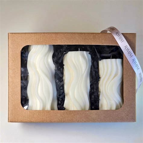Kit De Velas Decorativas Pilar Curve Exclusividade Na Hora De Presentear