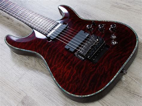 Schecter Hellraiser C 7 Fr S 7 String Electric Guitar Floyd Rose Sustainiac Black Cherry
