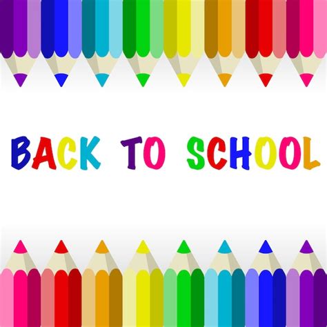 Premium Vector Pencil School Background