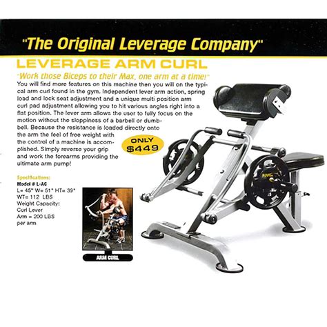 Powertec L Ac Leverage Arm Curl