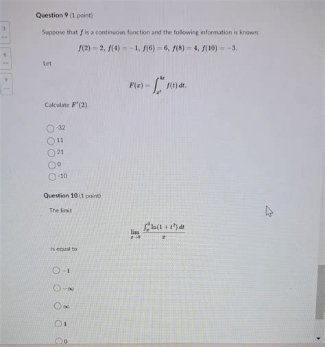 Solved Suppose That F Is A Continuous Function And The
