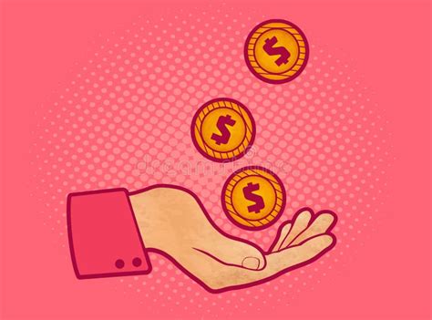 Hand With Coins Stock Vector Illustration Of Icon Flat 122107396