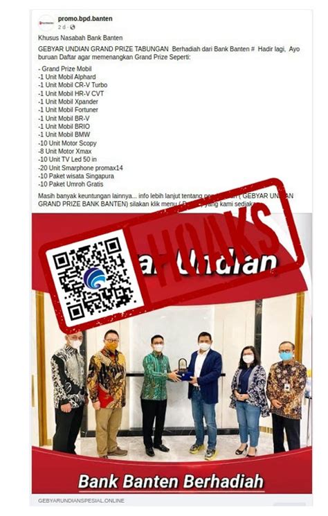 InfoPublik CEK FAKTA Tautan Undian Berhadiah Mengatasnamakan Bank