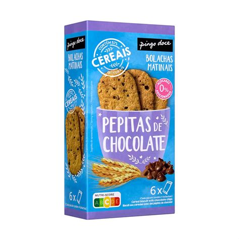Mercadão Pingo Doce Bolachas Matinais Com Pepitas De Chocolate Pingo