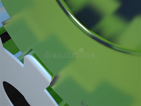 Cogs Green Glass And Chrome Stock Illustration Illustration Of Action