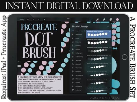 Procreate Simple Dot Brush Instant Digital Download Ipad Iphone Procreate App Etsy Australia
