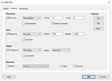 Windowmanager Remember Window Sizes And Positions In Windows Ghacks