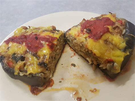 Italian Style Stuffed Eggplant Melanzane Ripiene Gf Little Miss