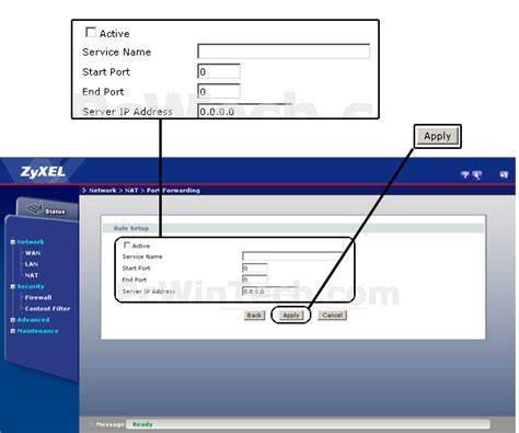 Port Forwarding ZyXEL P 660HW T1 V3 ZyXEL Firmware PcWinTech Com