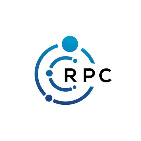 Dise O De Logotipo De Tecnolog A De Letras Rpc Sobre Fondo Blanco Rpc
