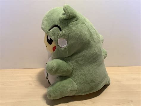 Pokemon Center Pokemon Substitute Pikachu 8” Plush Green Costume Ebay