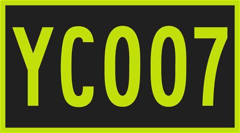 Vehicle Asset Number Reflective Sticker 450mm X 250mm Signbiz