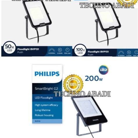 Promo LAMPU SOROT PHILIPS BVP151 50W 100W 200W COOL WHITE 6500K BVP 151