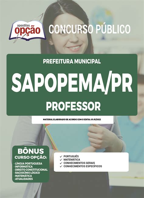 Apostila Prefeitura De Sapopema Pr Professor