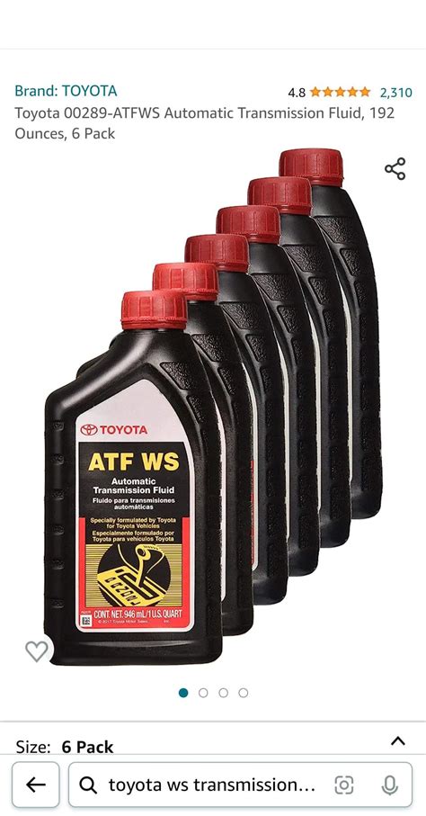 toyota 00289-atfws vs 08896-02305 : r/MechanicAdvice