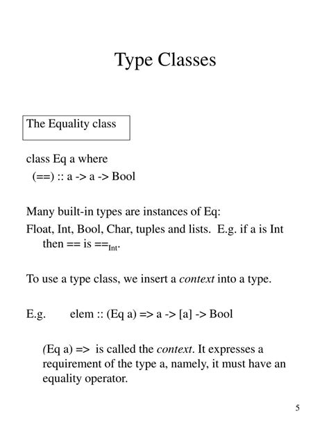 Ppt Functional Programming Lecture 9 Type Overloading And Type