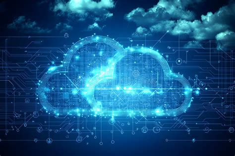 Digital Cloud Computing Network Technology Abstract Stock Illustration Illustration Of