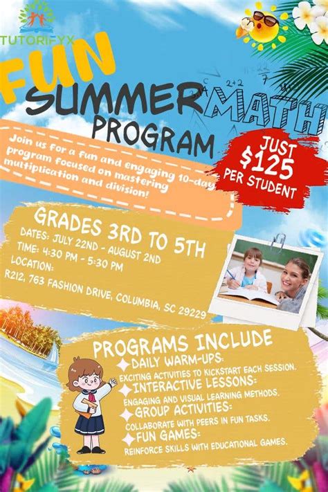 Entry 45 By Buibmt07 For Fun Summer Math Program Flyer Design Freelancer