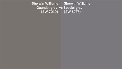 Sherwin Williams Gauntlet Gray Vs Special Gray Side By Side Comparison