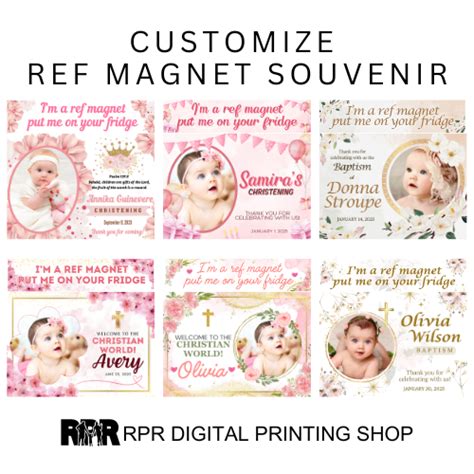 Customizes Ref Magnet Souvenir • Giveaway • Birthday • Binyag