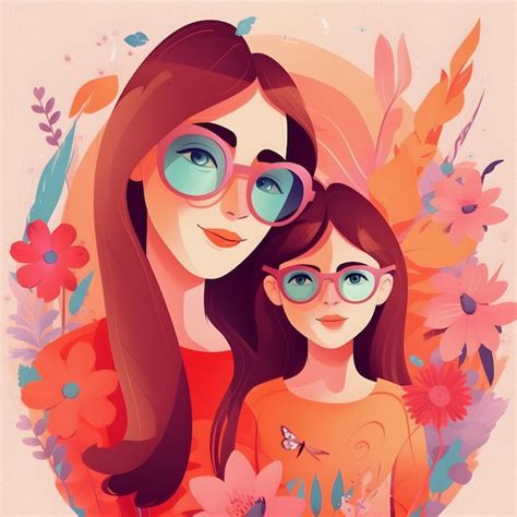 Madre E Hija Vectores Foto Premium