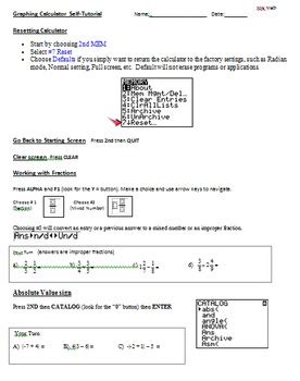 Step By Step Tutorial For Using The TI Graphing Calculator Mrs Math