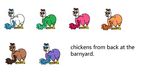 Chickens From Back At The Barnyard Butts By Mikijarrin On Deviantart