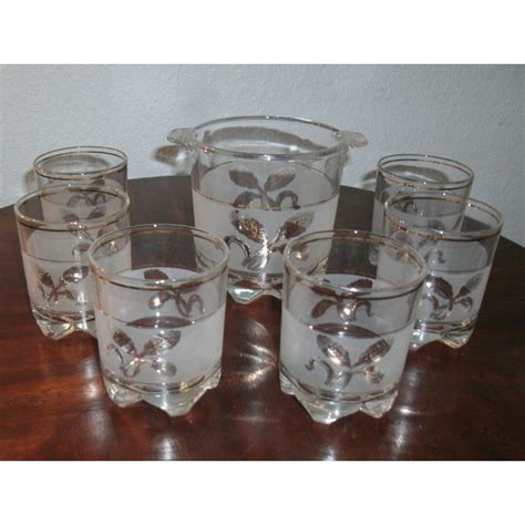 Vintage Lowball Glasses Decorated Greek Letters