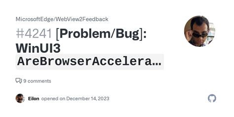 Problembug Winui3 `arebrowseracceleratorkeysenabledfalse` Has No