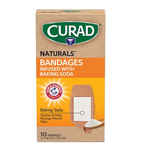 Curad® Naturals™ Arm And Hammer™ Baking Soda Bandages 2 X 4 10 Count