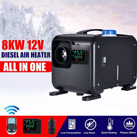 트럭 모터 홈 보트 버스용 모든 주차 히터 Lcd 키 스위치 원격 제어 12v 24v 8kw 4 홀 히터난방