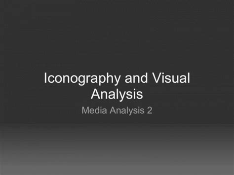 Pdf Media Analysis 2 Iconography And Visual Analysis Pdfslidenet