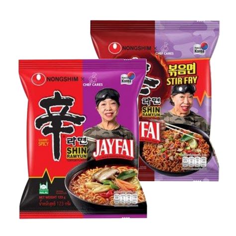 Jayfai Nongshim Shin Ramyun Jay Fai Halal Tomyum Flavor Korean Noodles Viral Thailand Fried