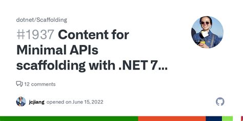 Content For Minimal Apis Scaffolding With Net 7 Features · Issue 1937