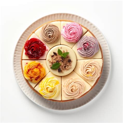 Premium Ai Image Colorful Cheesecake Platter A Vibrant Delight For