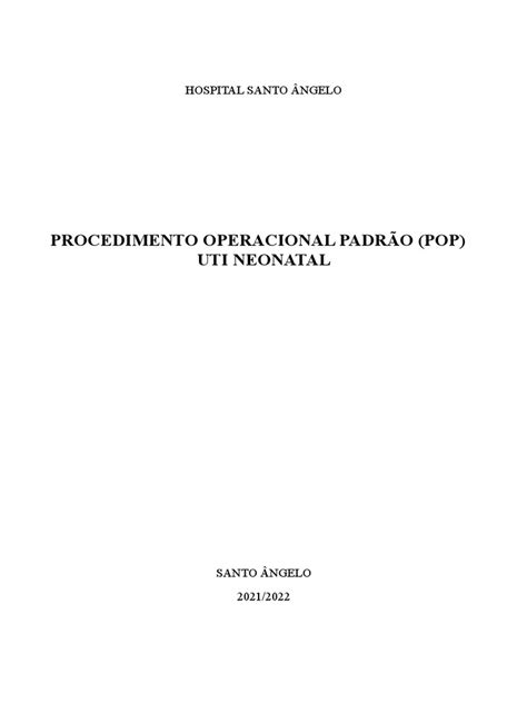 Pop Uti Neonatal Pdf