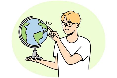 Un Homme Souriant Dans Des Lunettes Tourne Un Gant Avec Le Doigt Un